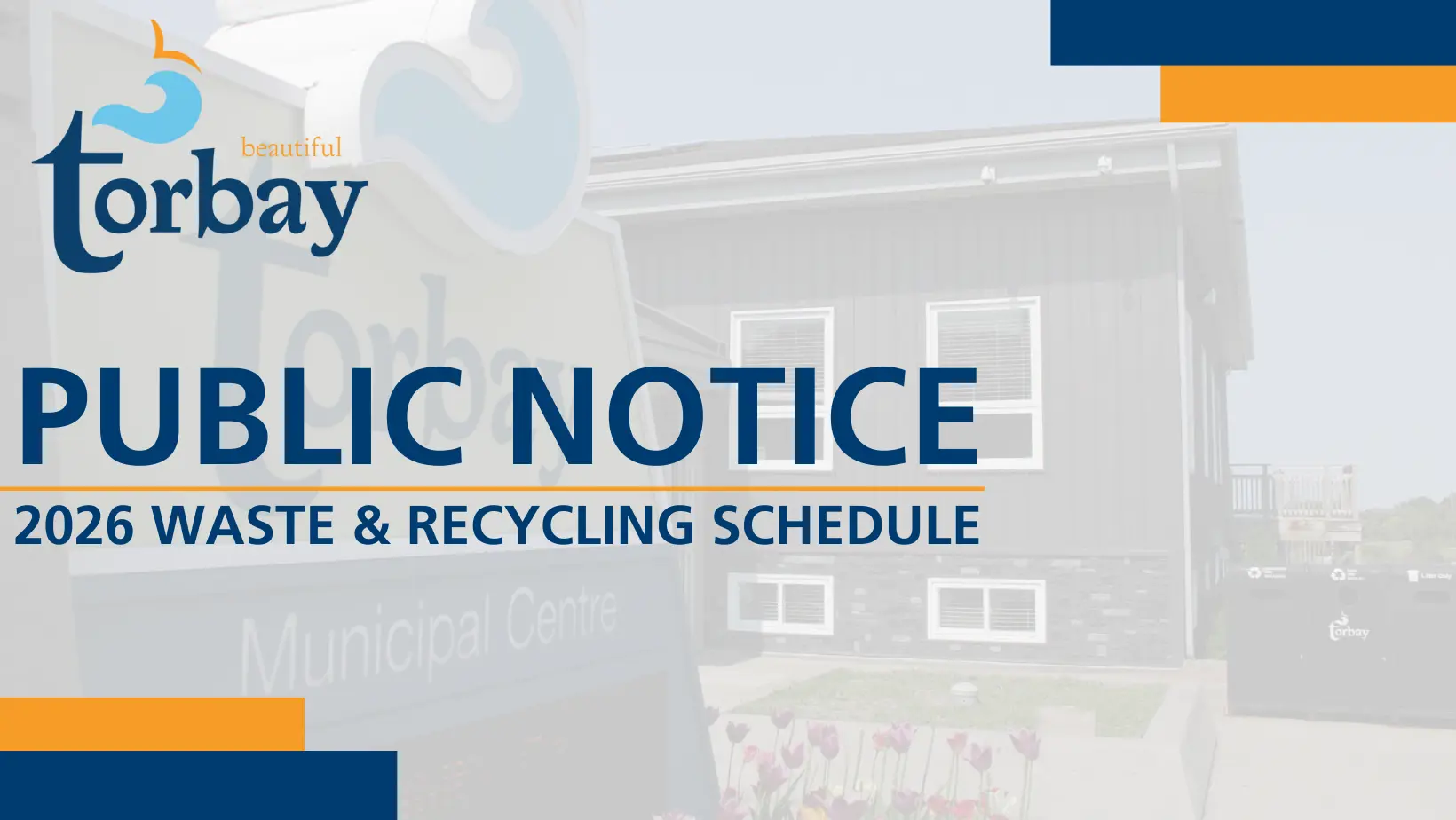 Public Notice | Waste & Recycling 2026 | Town of Torbay
