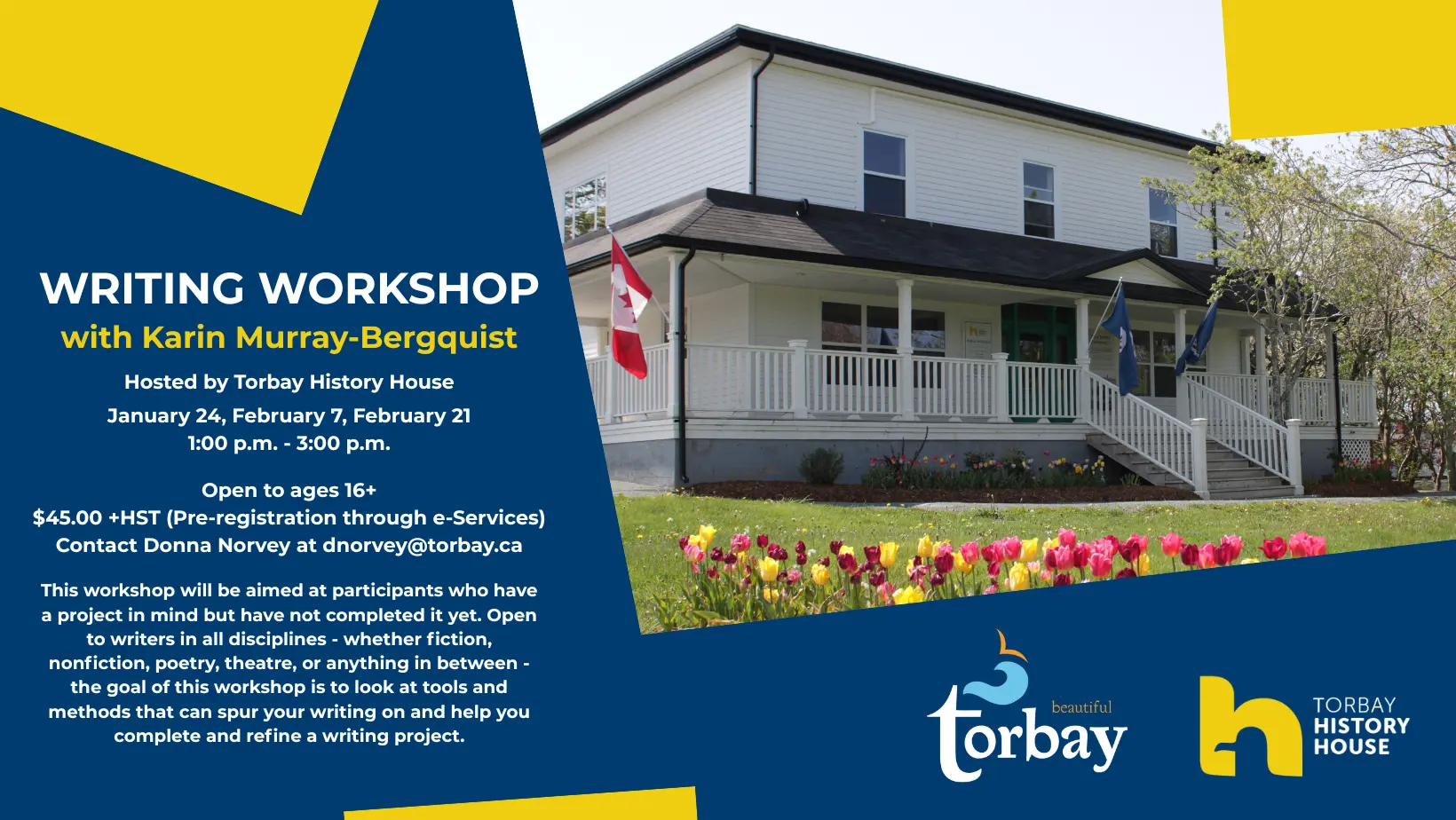 Writing Workshop with Karin Murray-Bergquist | Torbay History House ...
