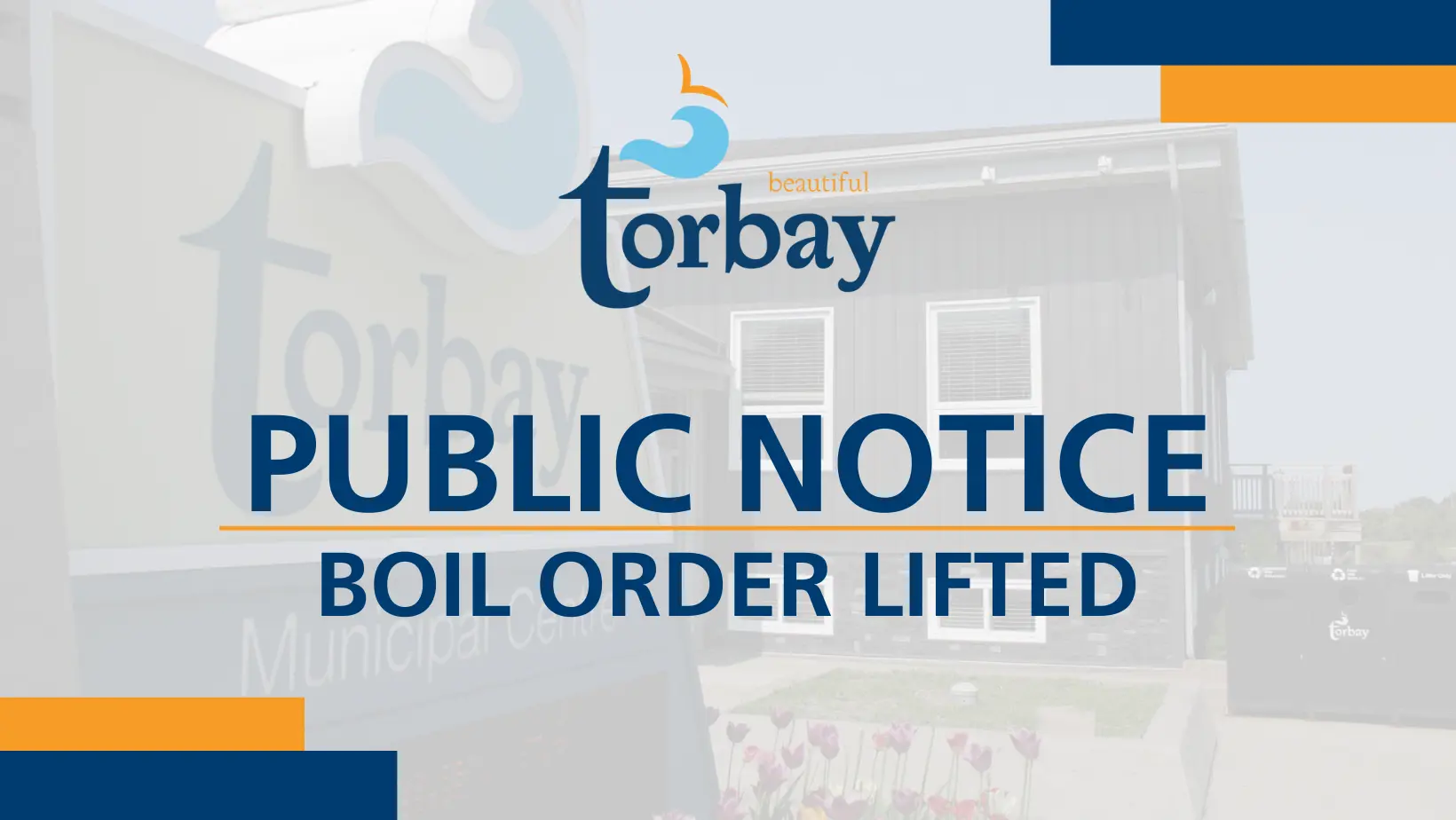 Public Notice | Boil Order Lifted | January 28, 2026 | Town of Torbay